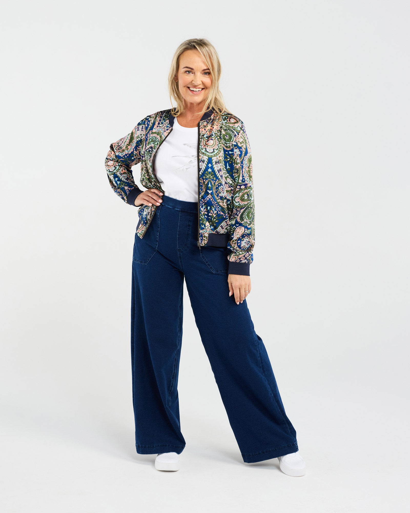 Yvette Satin Bomber – Blackstone Clothing